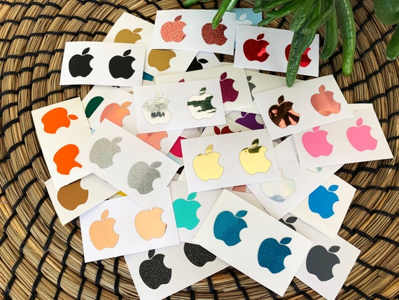 For Apple Logo Decal Iphone Logo Sticker Glitter Apple - Etsy
