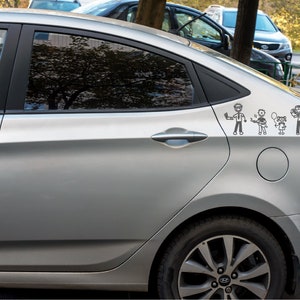 Stick Family Car Vinyl Decal, My Car Stick Family Sticker, Personalized ...