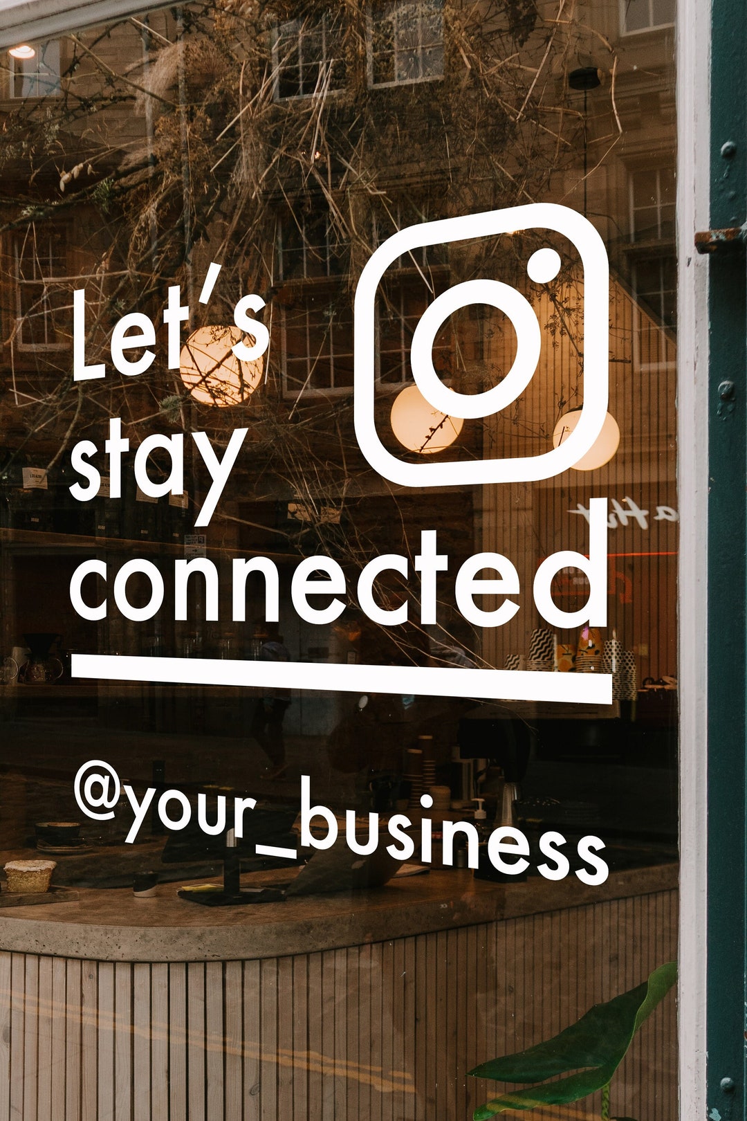 Let's Stay Connected Social Media Decal, Social Media Tag Sticker ...