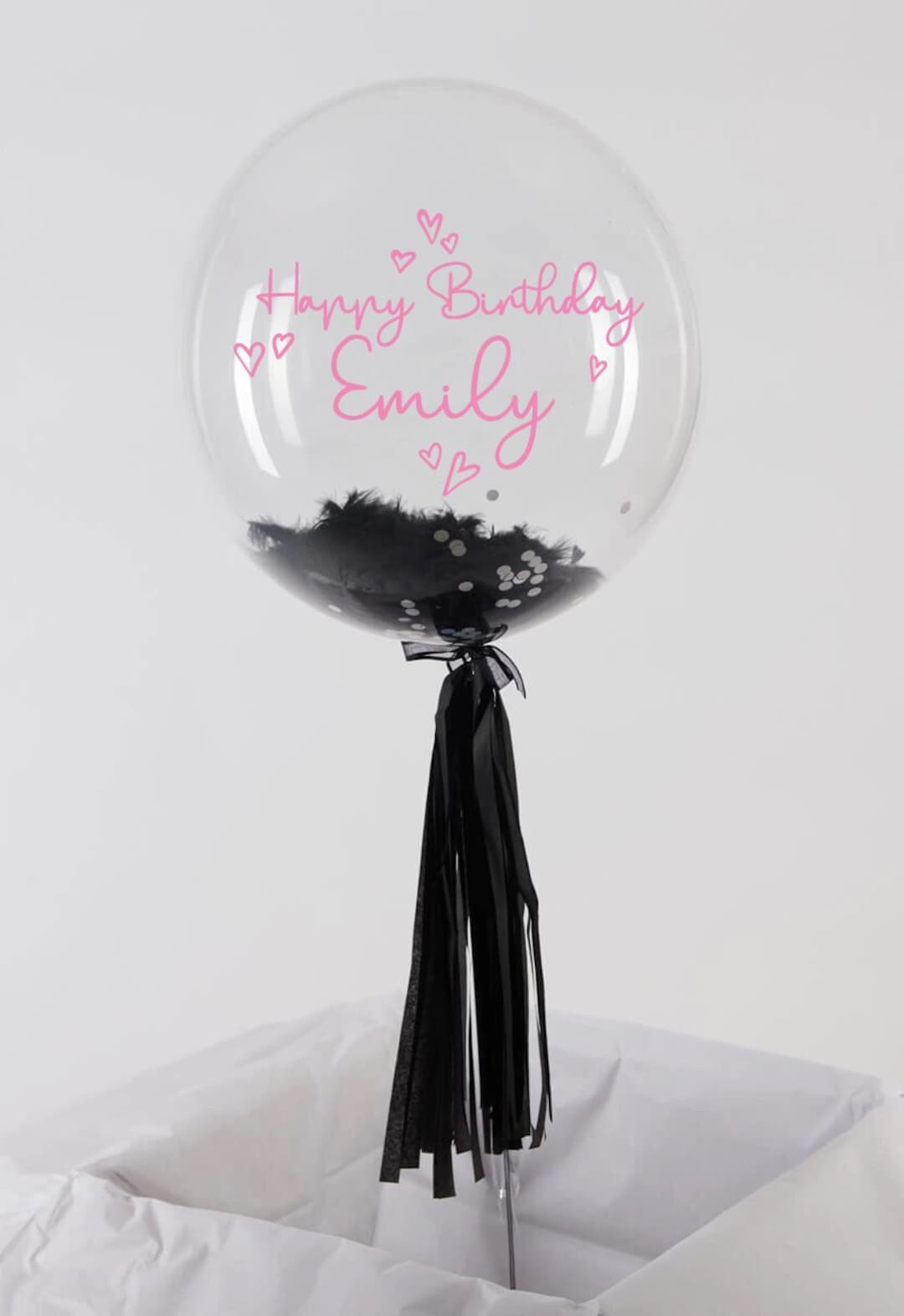 Personalized Balloon Vinyl DECAL, Birthday Balloon Custom Name Decal ...