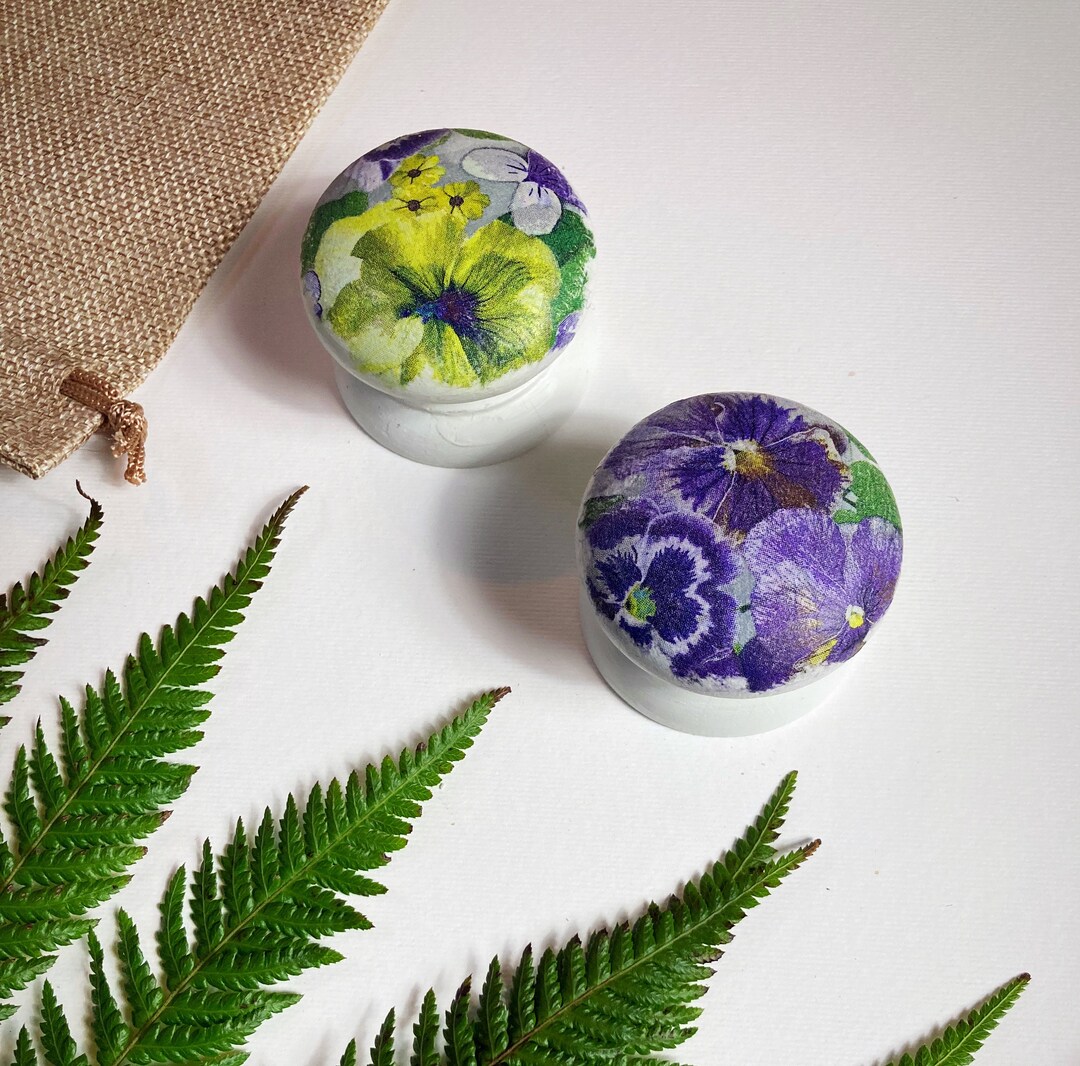 52mm Wooden Decorated Handles / All Handles Come With a Small - Etsy UK