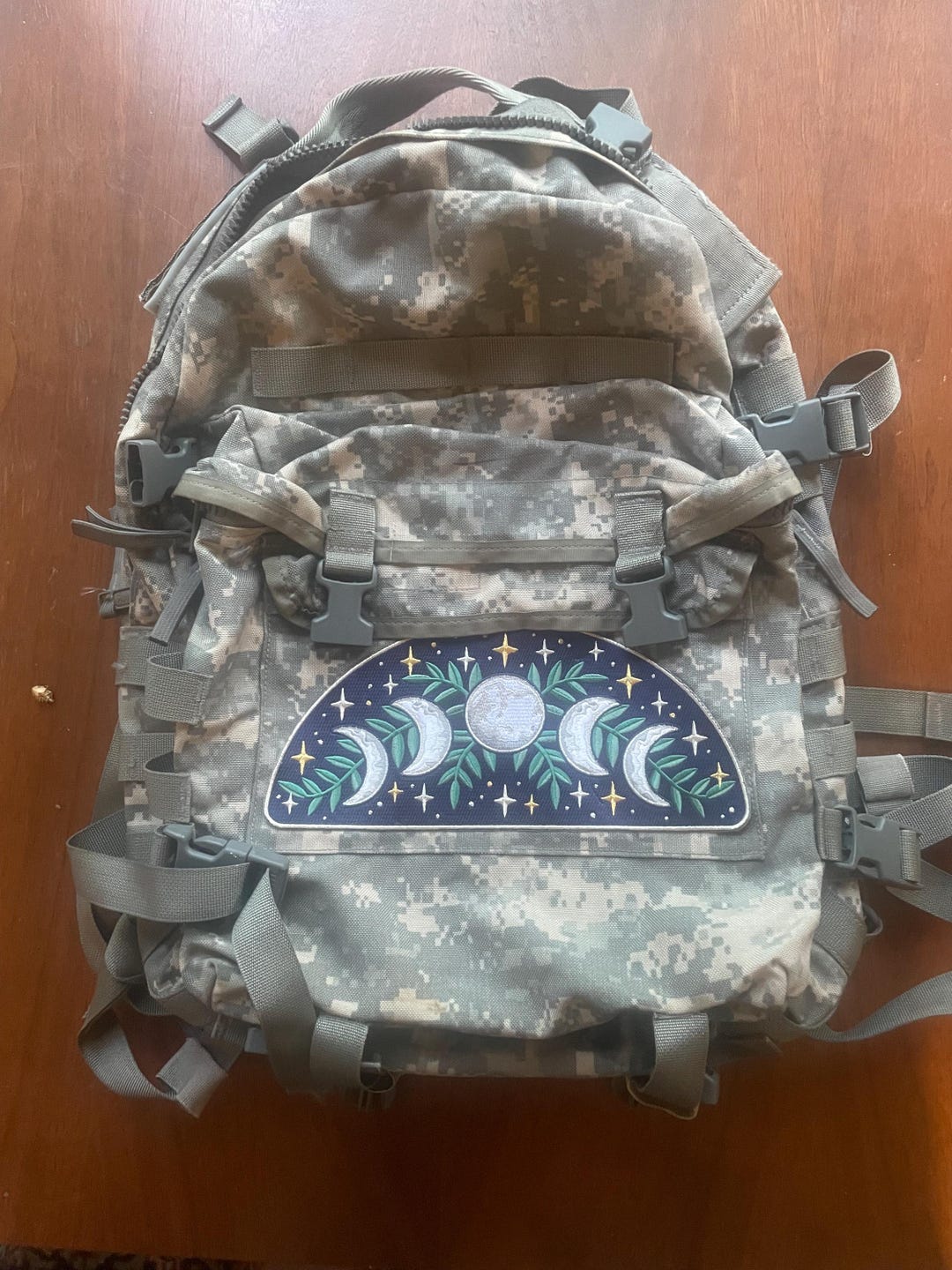 Military Surplus 3 Day Assault Pack With Moon Phases Patch. - Etsy
