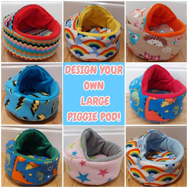 LARGE Piggie Pod Guinea Pig Bed CUSTOM ORDER - Etsy UK