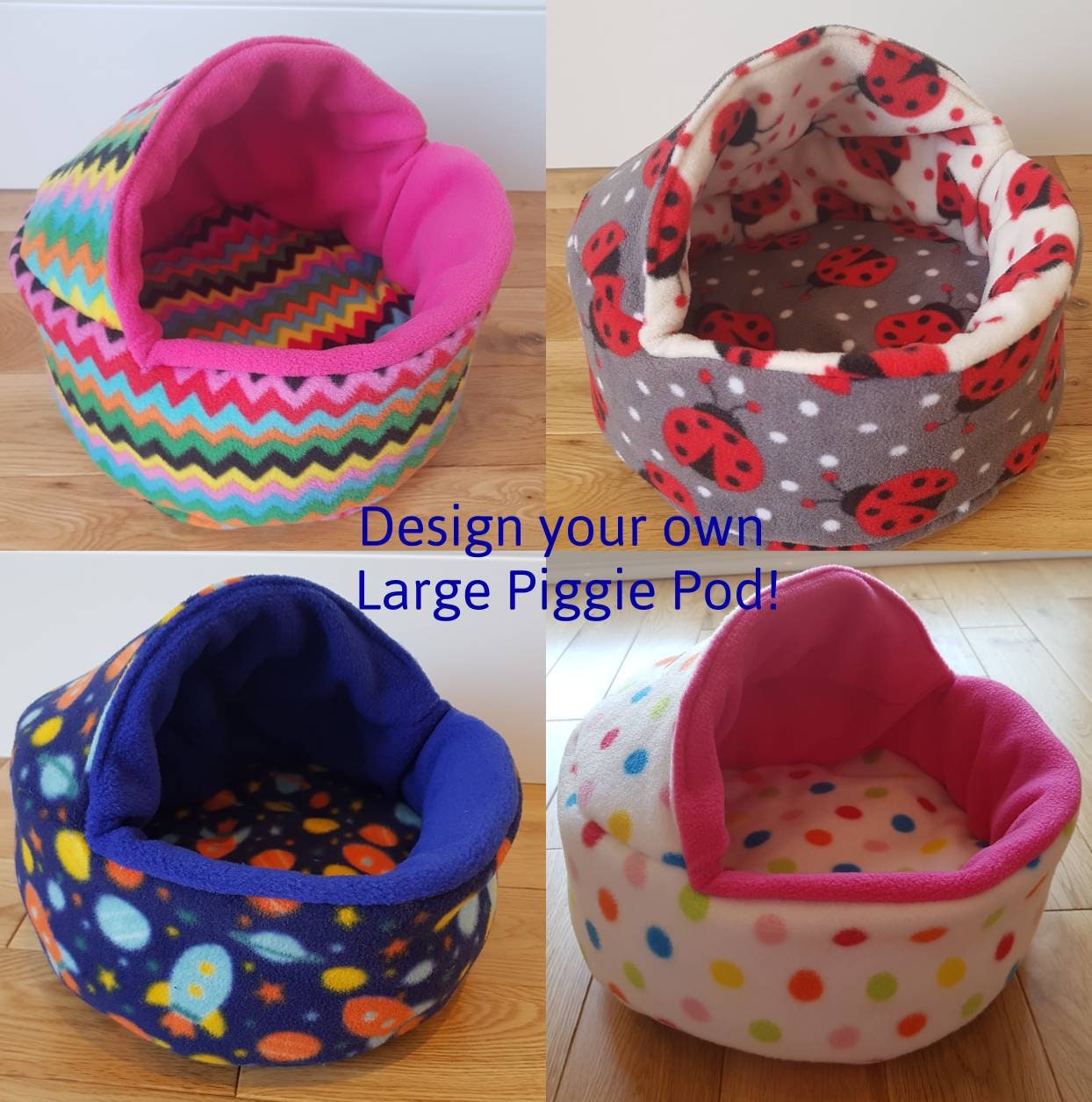 LARGE Piggie Pod Guinea Pig Bed CUSTOM ORDER - Etsy