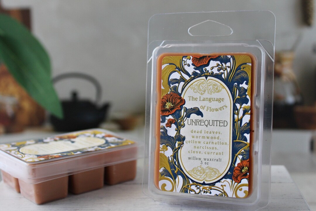 Unrequited Scented Wax Melt Clamshell, Language of Flowers Collection ...