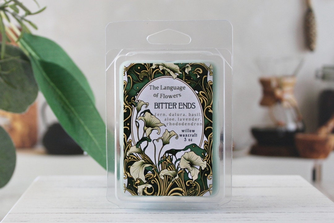 Bitter Ends Scented Wax Melt Clamshell, Language of Flowers Collection ...