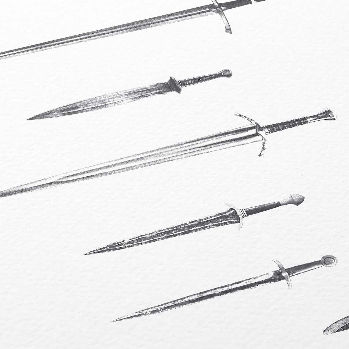 Lord of the Rings Fellowship Hobbit Rings of Power Tolkien Art Print ...