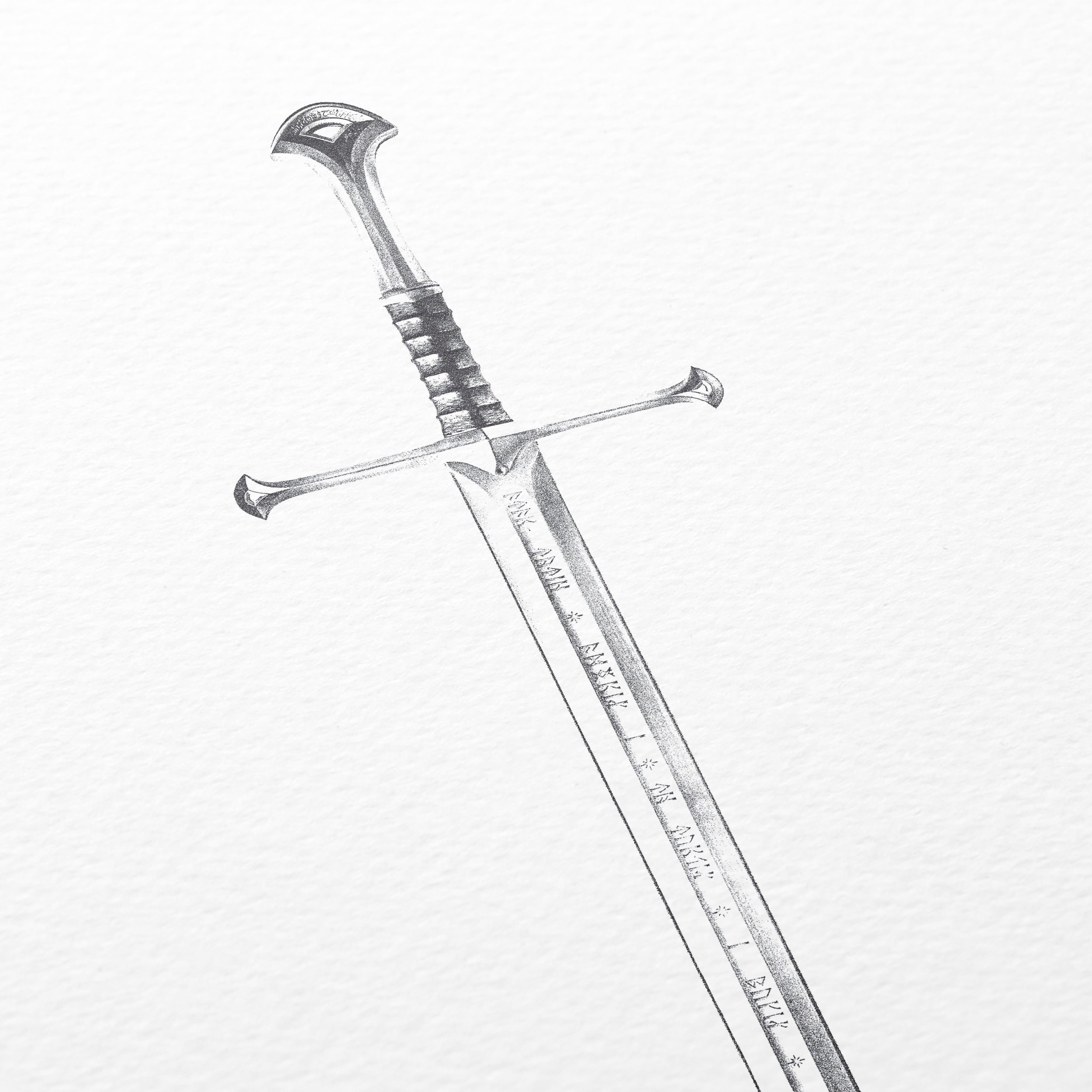 Lord Of The Rings Swords Drawings
