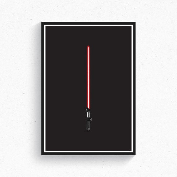 Darth Vader Lightsaber Star Wars Art Print Poster Home Decor | Etsy