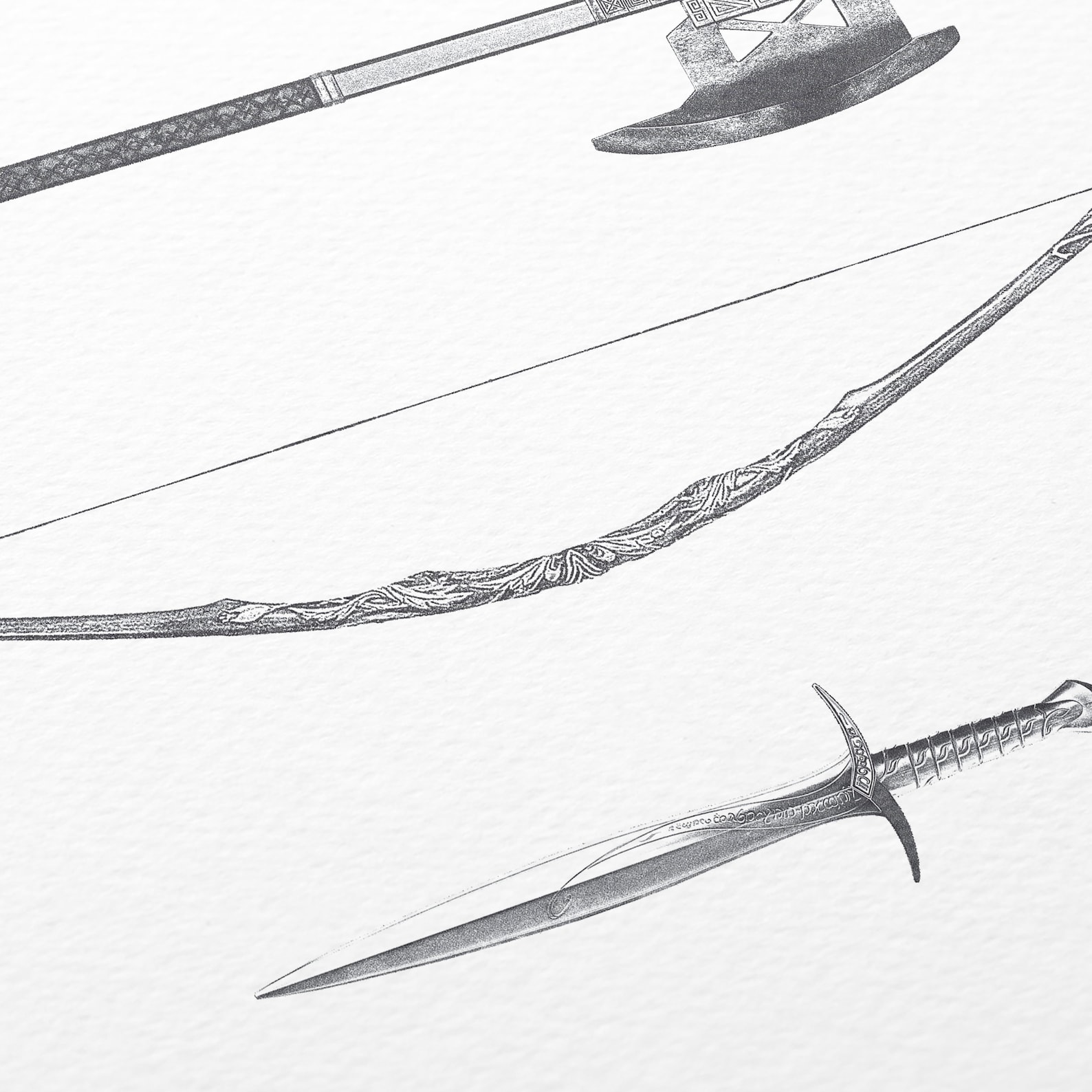 Lord of the Rings Fellowship Hobbit Rings of Power Tolkien Art Print ...