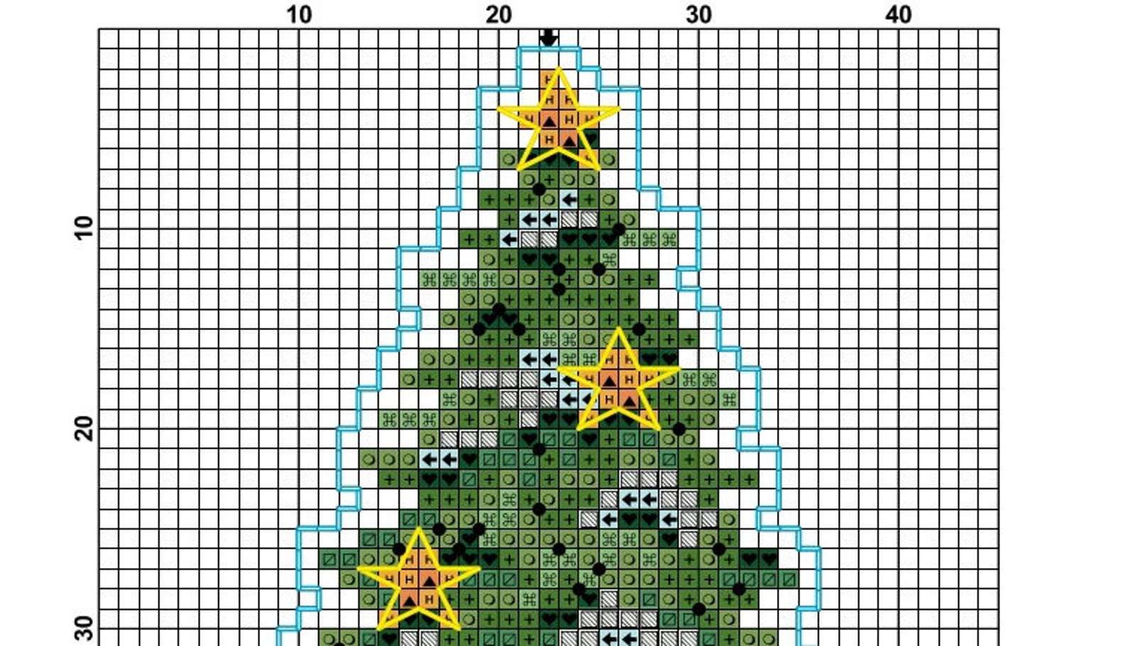 Christmas tree. Cross Stitch Pattern PDF Instant Download | Etsy