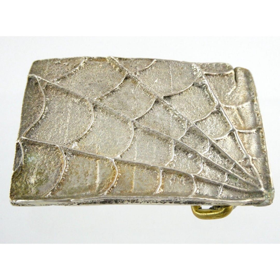 Sand Cast Sterling Silver Handmade Artisan Southwestern Spider Web Belt ...