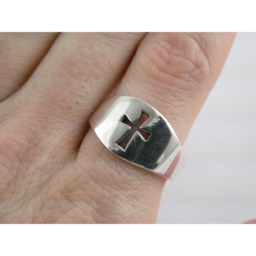James Avery Crosslet Sterling Silver Ring Size 11.75 Weighs 6g Cross ...