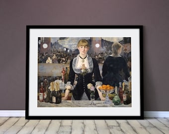 A Bar at the Folies-bergère Famous Painting by Édouard Manet - Etsy