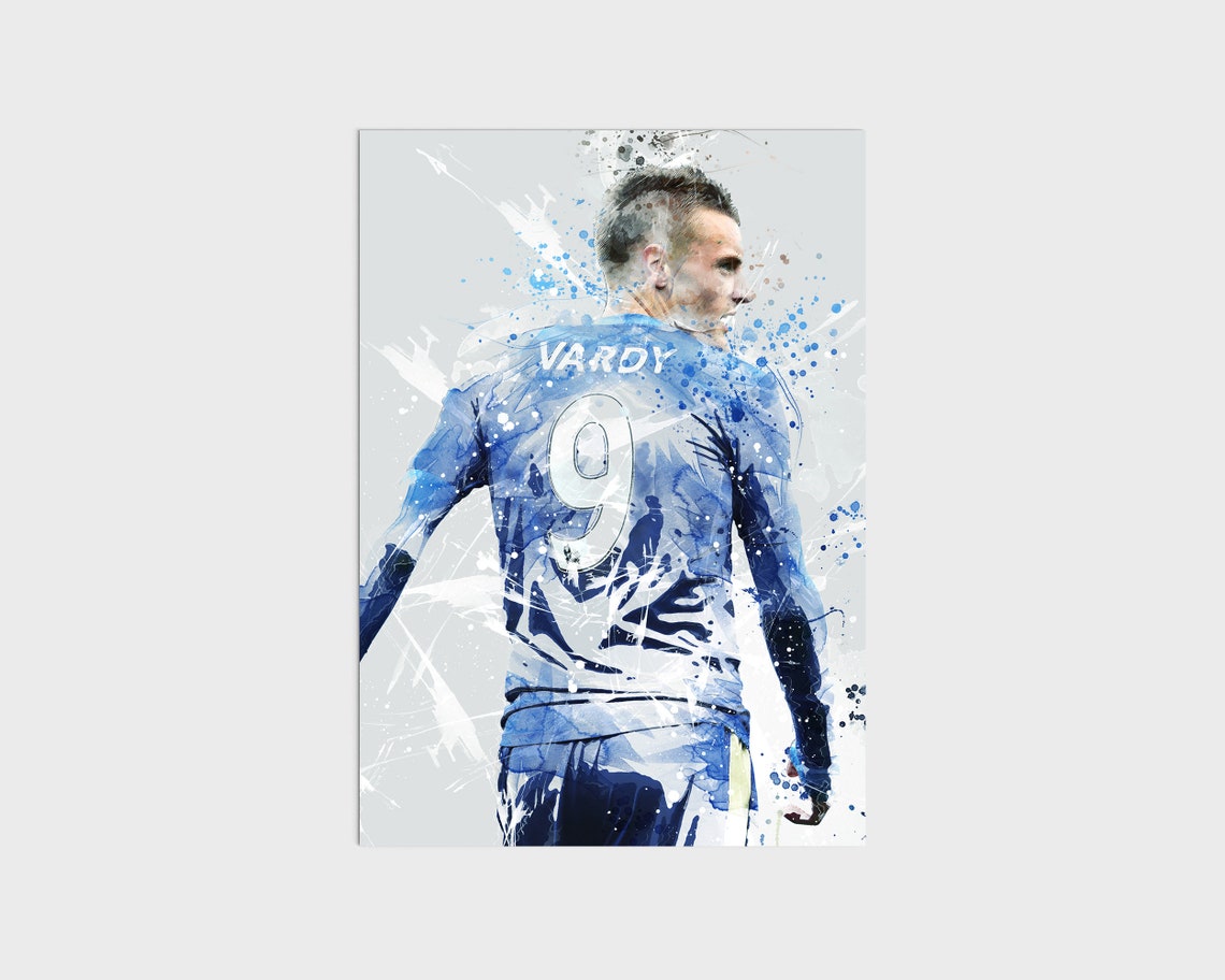 Jamie Vardy Art Print Leicester City Football Sport Gift | Etsy UK