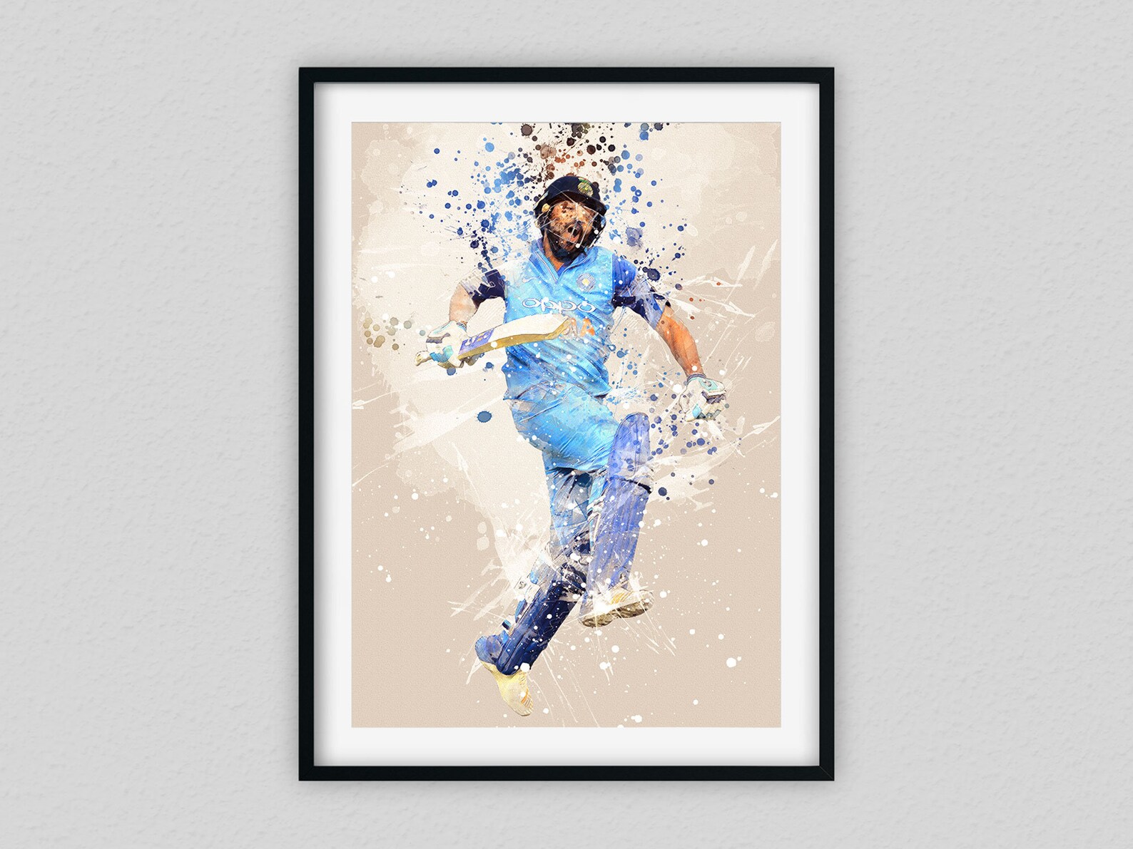 Rohit Sharma Art Print Cricket India Sport Gift Wall Art - Etsy