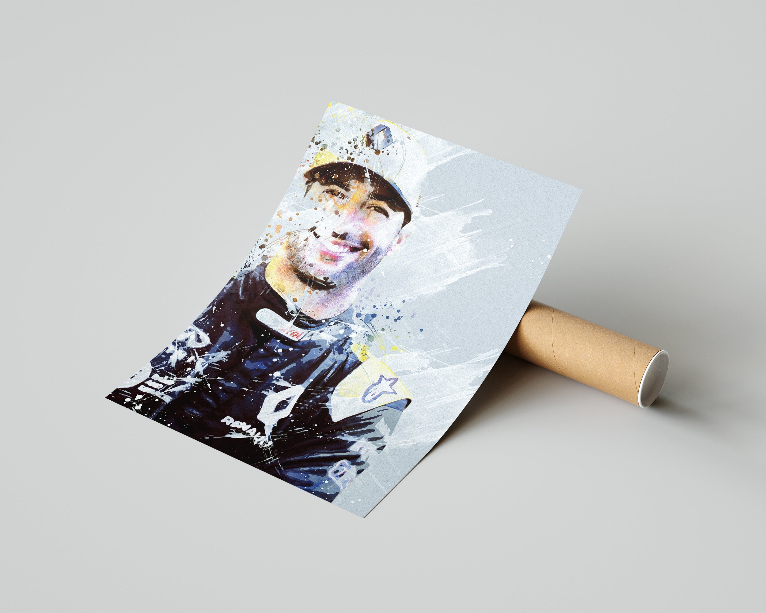 Daniel Ricciardo Portrait Art Print Renault F1 Sport Gift | Etsy