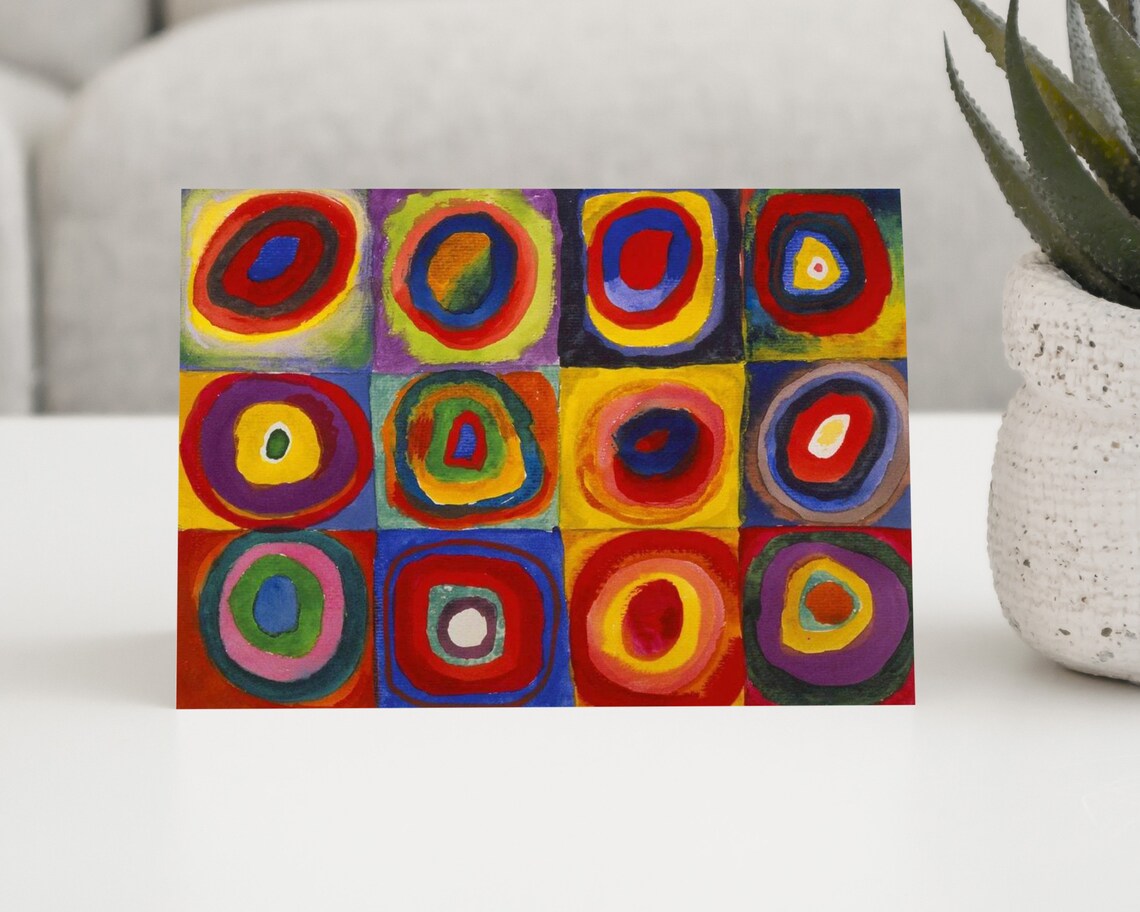 Kandinsky Color Study: Squares With Concentric Circles | Etsy UK