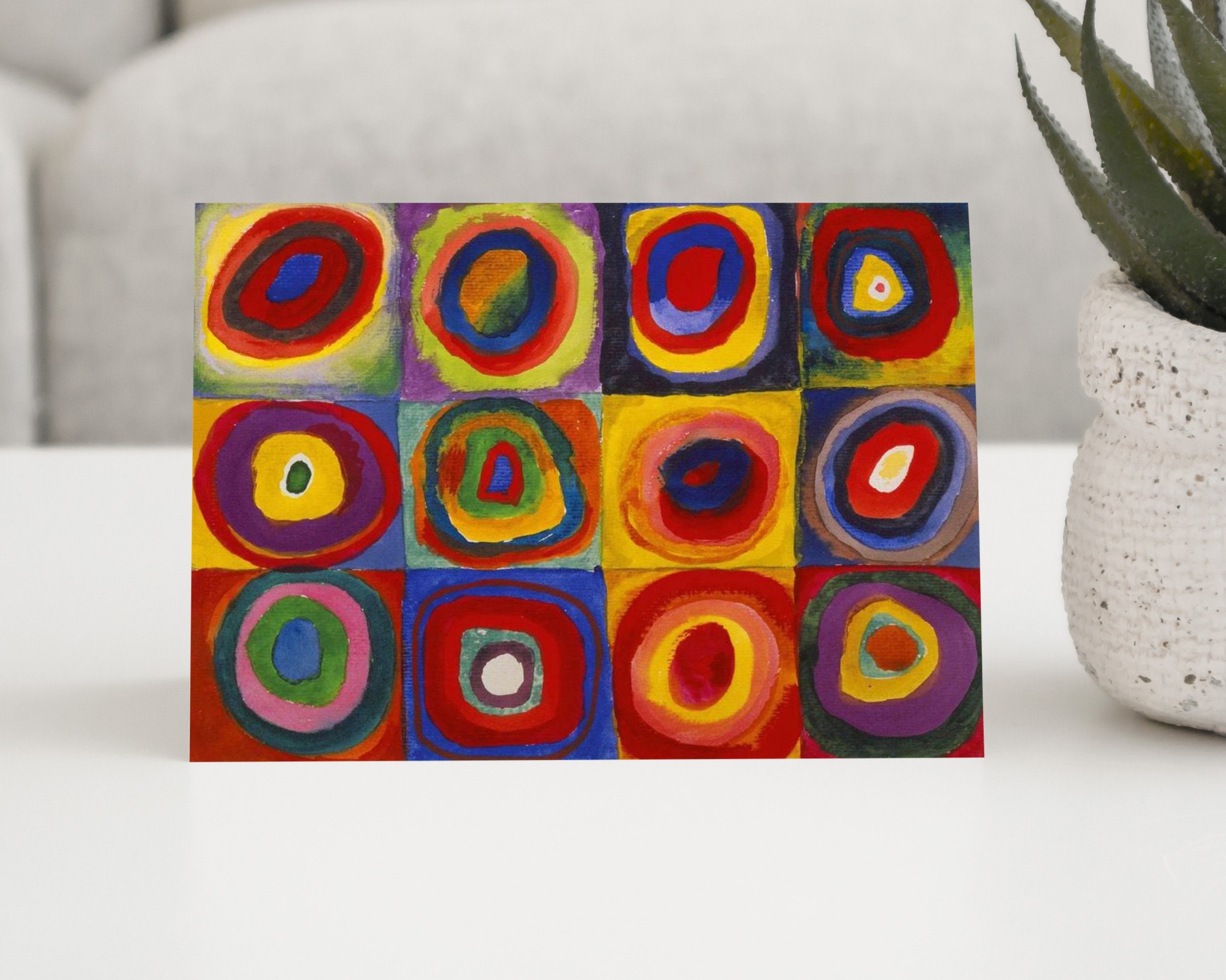 Kandinsky Color Study: Squares With Concentric Circles | Etsy UK