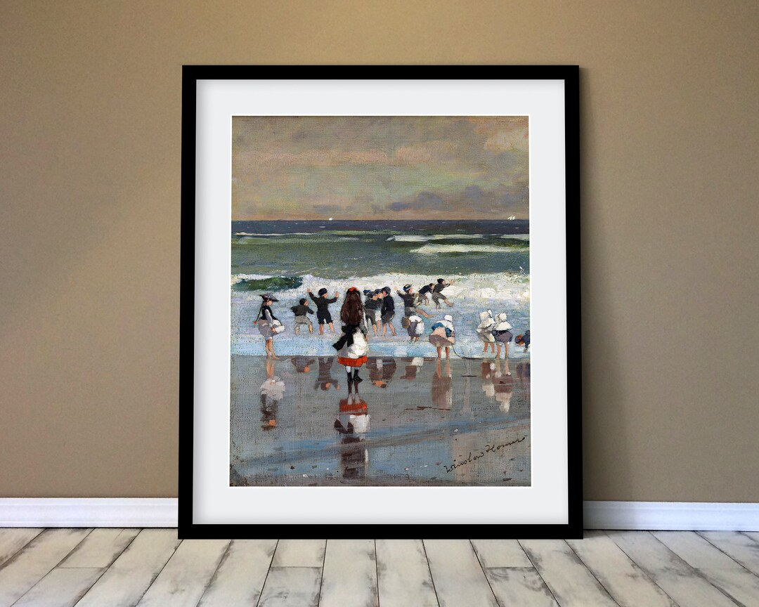 Winslow Homer Beach Scene C 1869 Print - Etsy