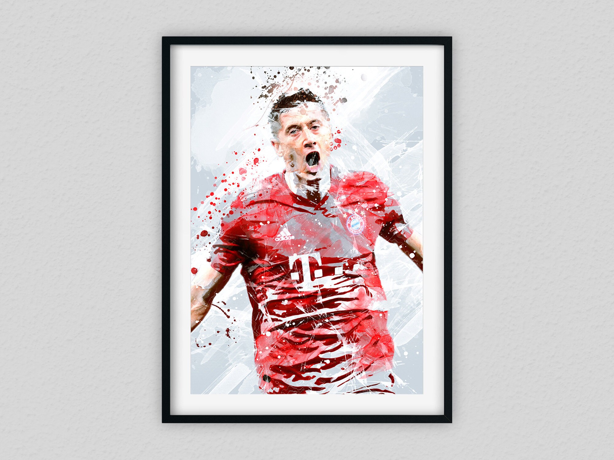 Robert Lewandowski Art Print Bayern Munich Football Sport | Etsy