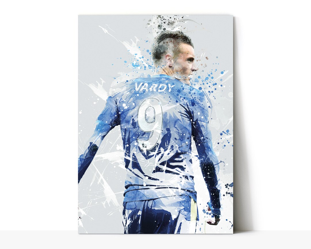 Jamie Vardy Art Print, Leicester City, Football, Sport, Gift, Soccer ...