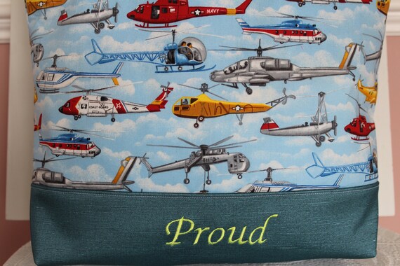 Helicopter Tote Bag | Etsy