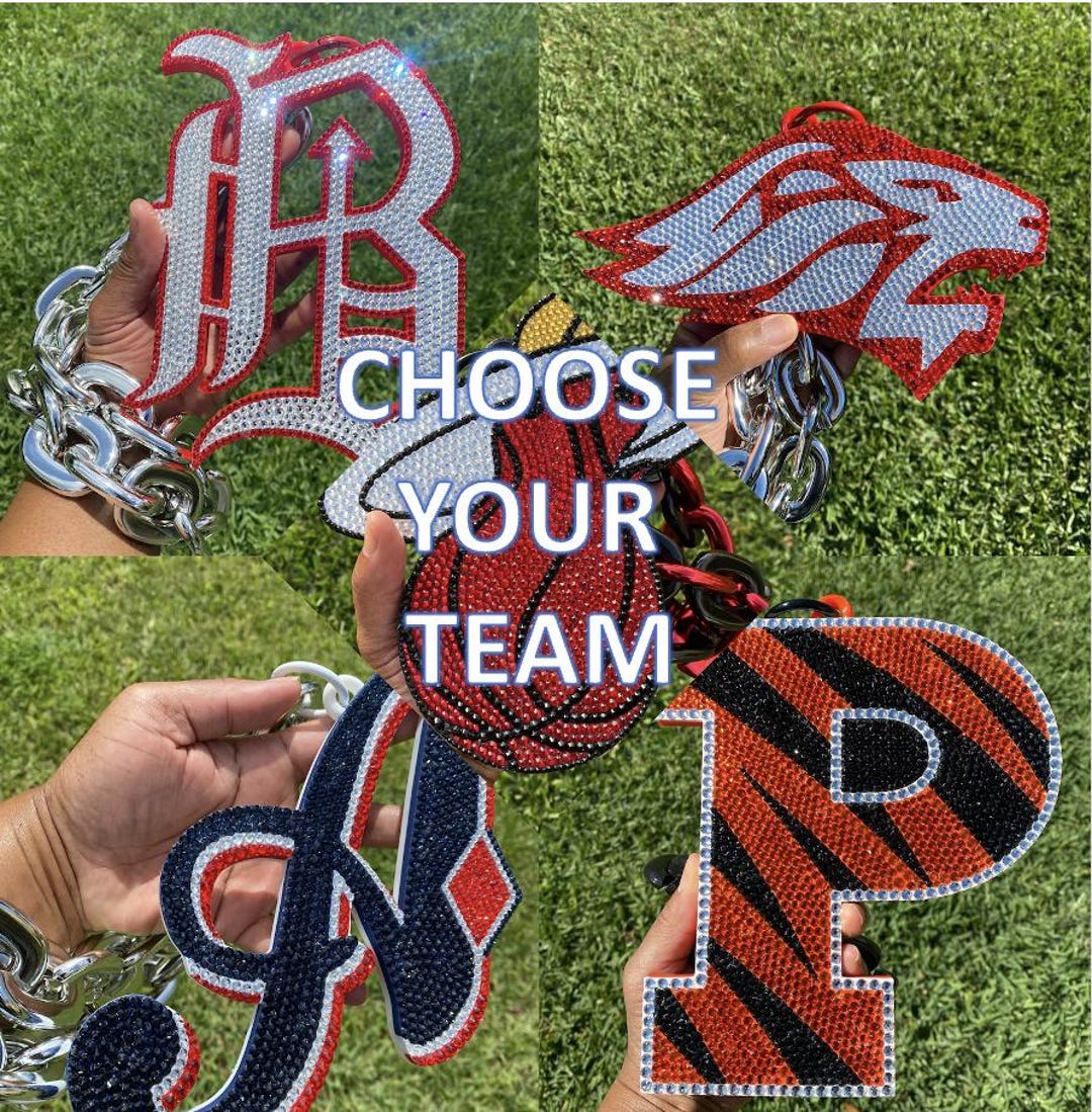 Blinged Logo Chain Turnover Chain - Etsy