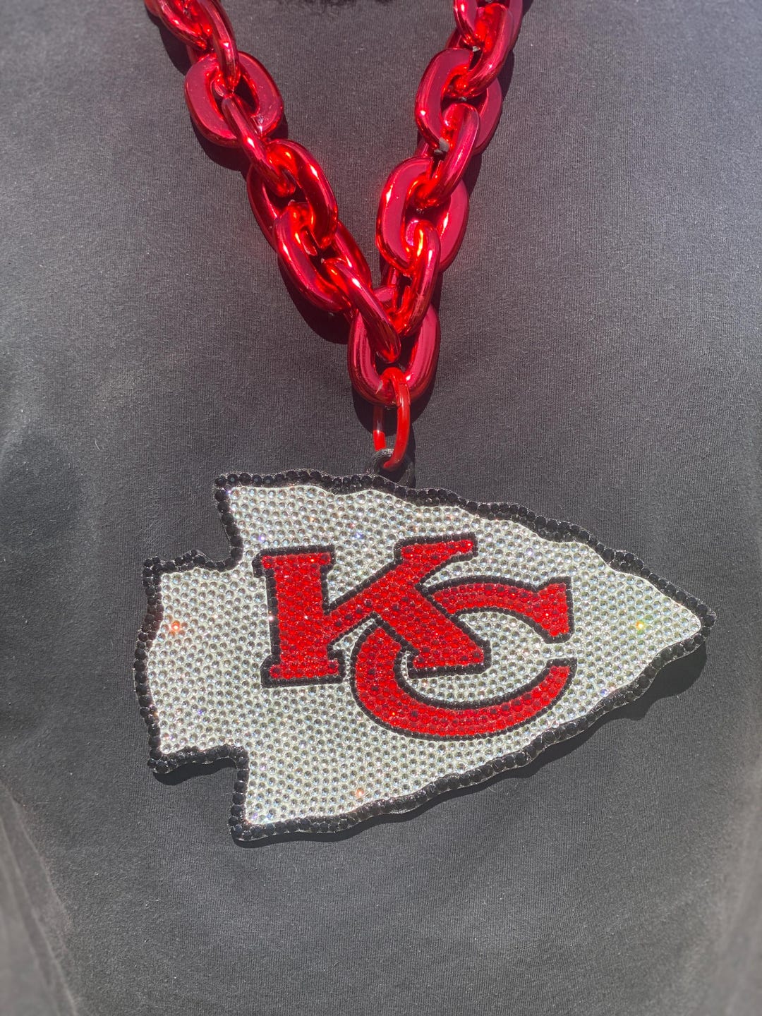 Blinged Logo Chain Turnover Chain - Etsy