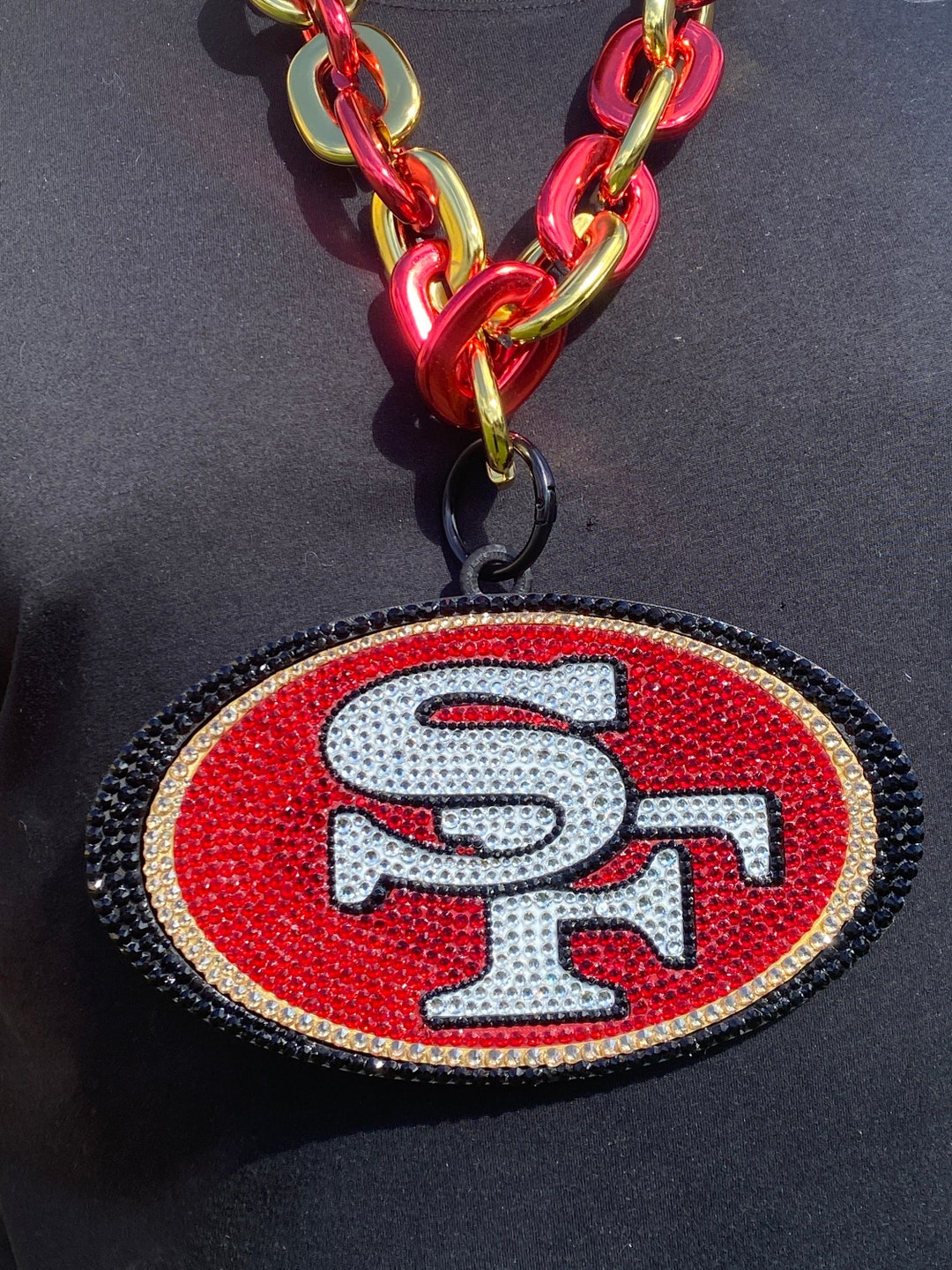 Blinged Logo Chain Turnover Chain - Etsy