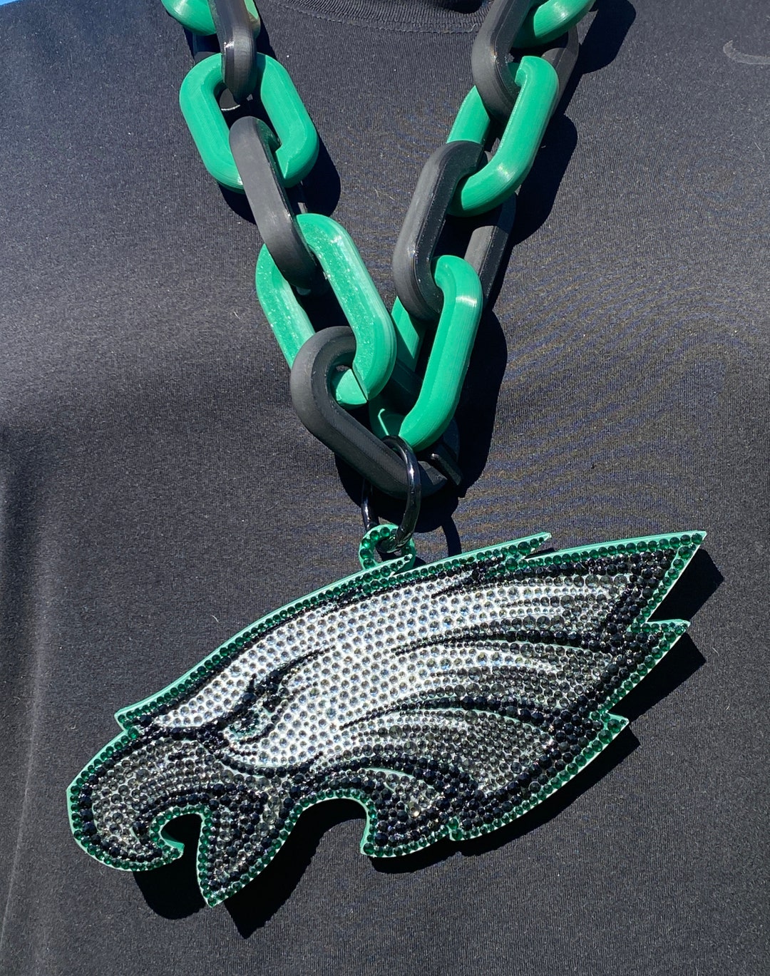 Blinged Logo Chain Turnover Chain - Etsy