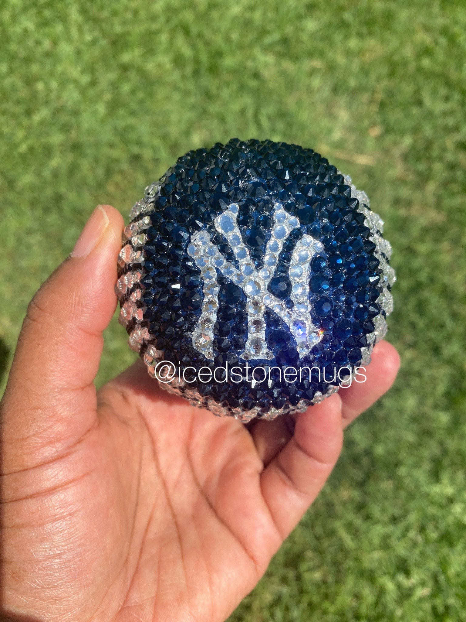 New York Bling Bedazzled Baseball - Etsy