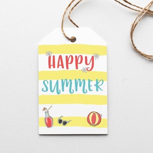 Printable Gift Tags Happy Summer Tags End of School Year - Etsy