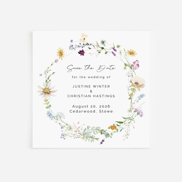 Floral Save the Date - Etsy