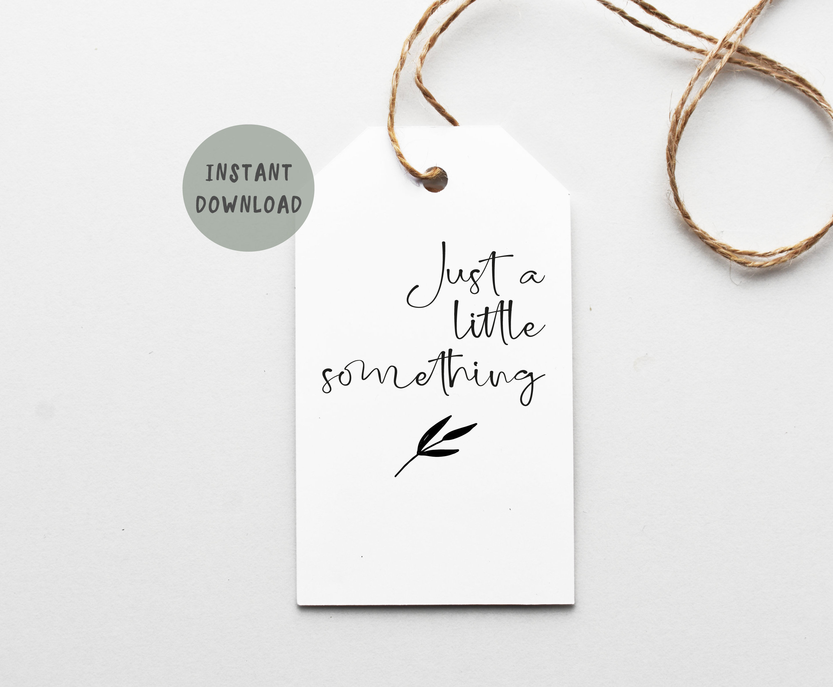 Gift Tags Printable Birthday Tags Just a Little Something - Etsy