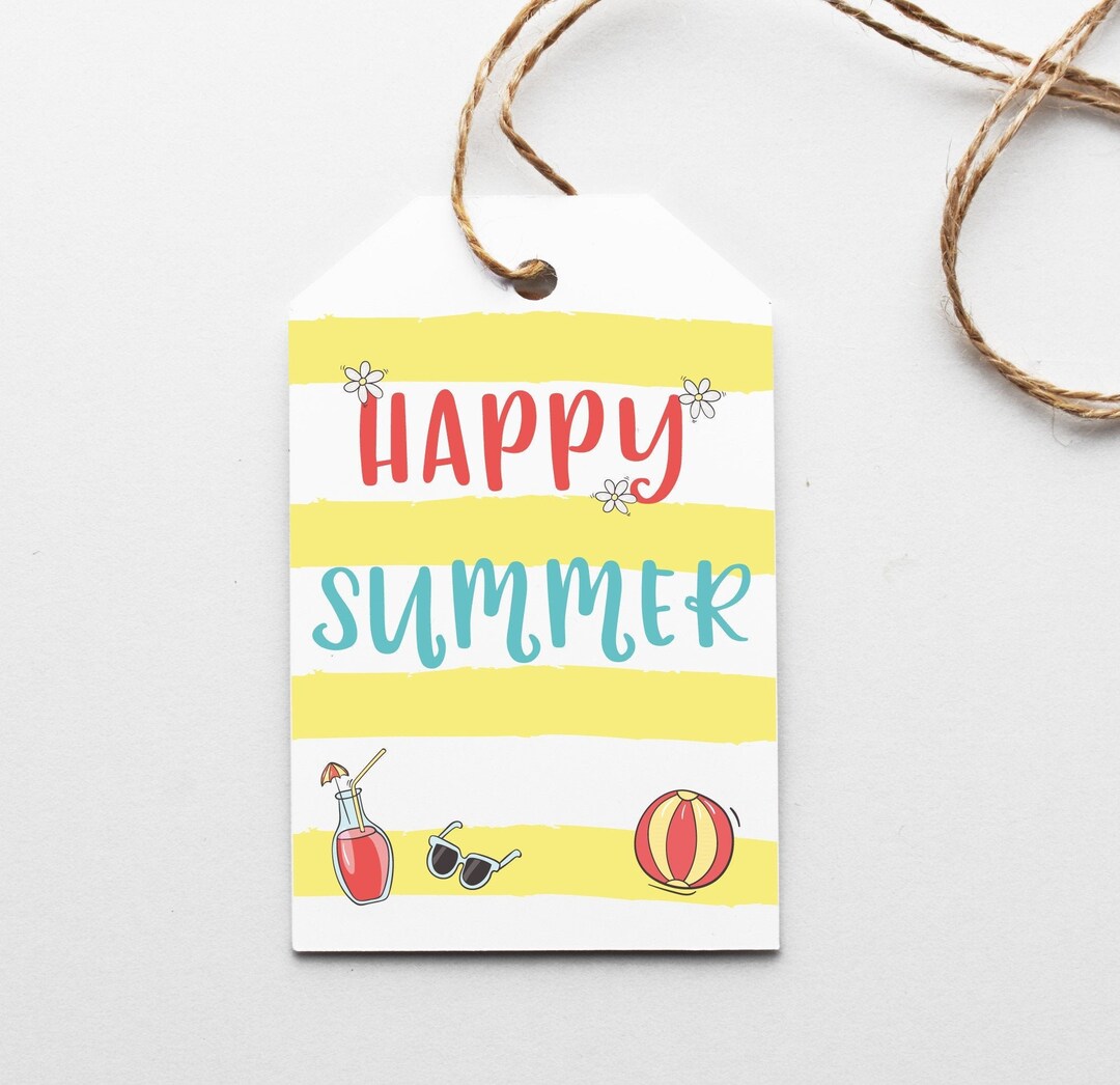 Printable Gift Tags Happy Summer Tags End of School Year Gift Teacher ...