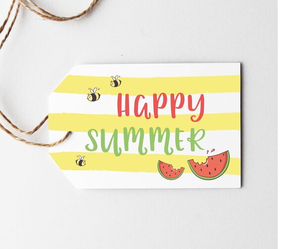 Printable Happy Summer Gift Tags, End of School Year, Teacher ...