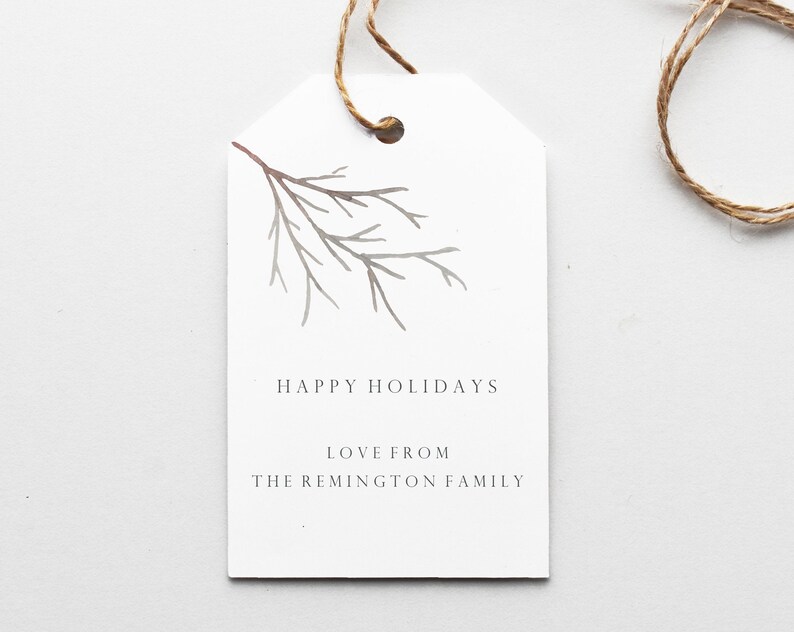 Printable Christmas Gift Tags Holiday Gift Tag Template | Etsy