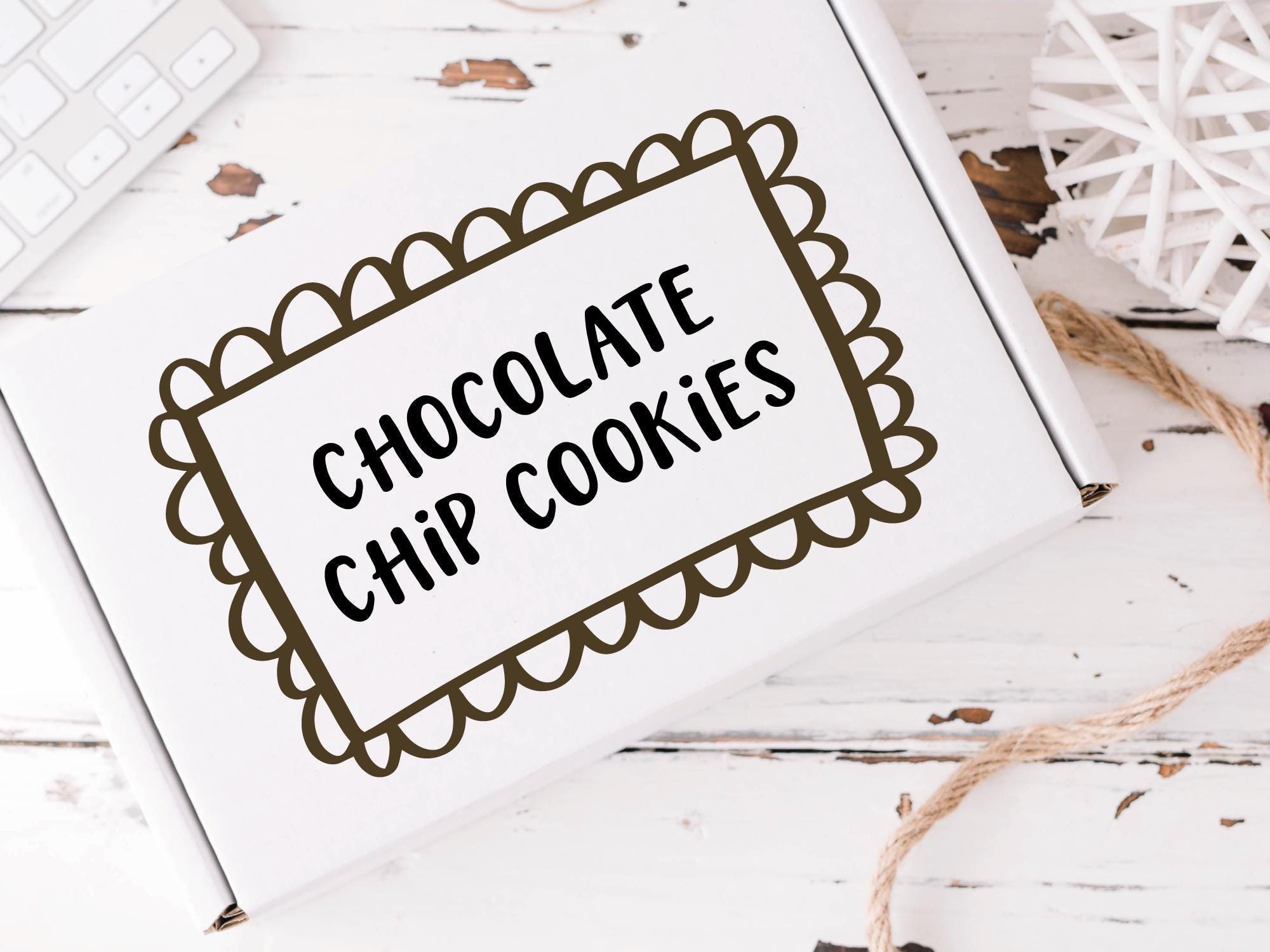 Printable Chocolate Chip Cookie Tag, Cookie Tags, Printable Gift Tag ...