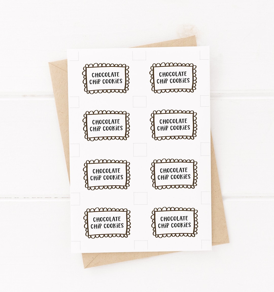 Printable Chocolate Chip Cookie Tag, Cookie Tags, Printable Gift Tag ...