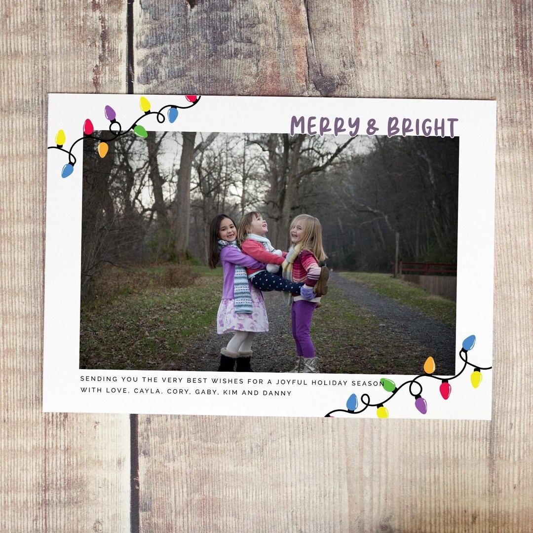 Photo Christmas Card, Personalized Christmas Card, Holiday Photo Card ...