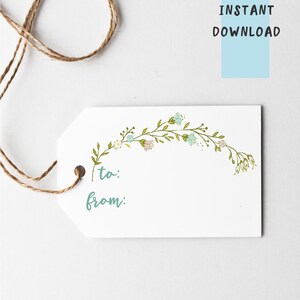 Printable Gift Tags to and From Tag Instant Download - Etsy