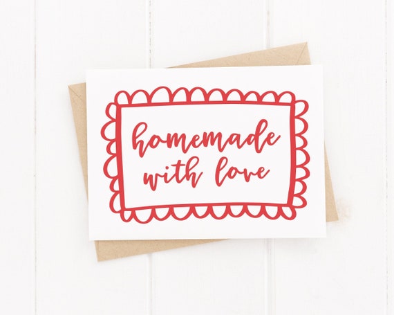 Printable Tag for Homemade Cookies, Homemade with Love Card, Cookie ...