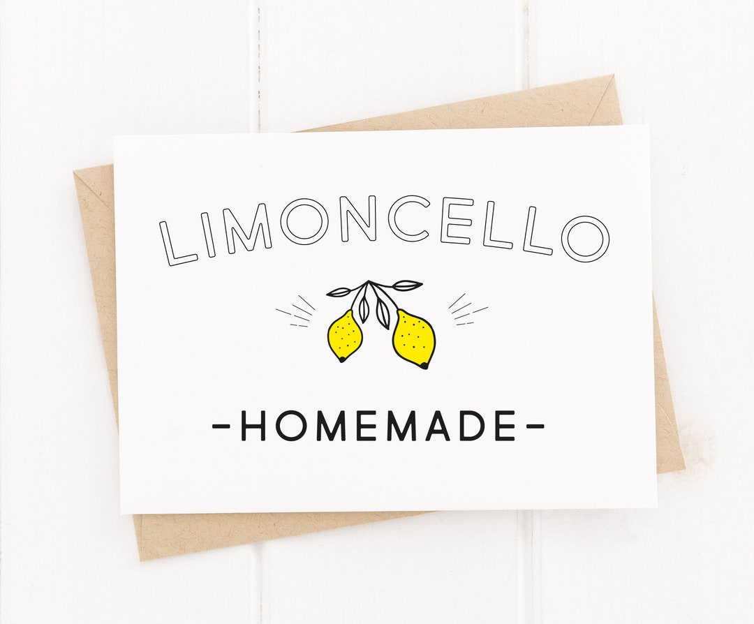 Limoncello Label | Printable Limoncello Tags | Homemade Limoncello ...