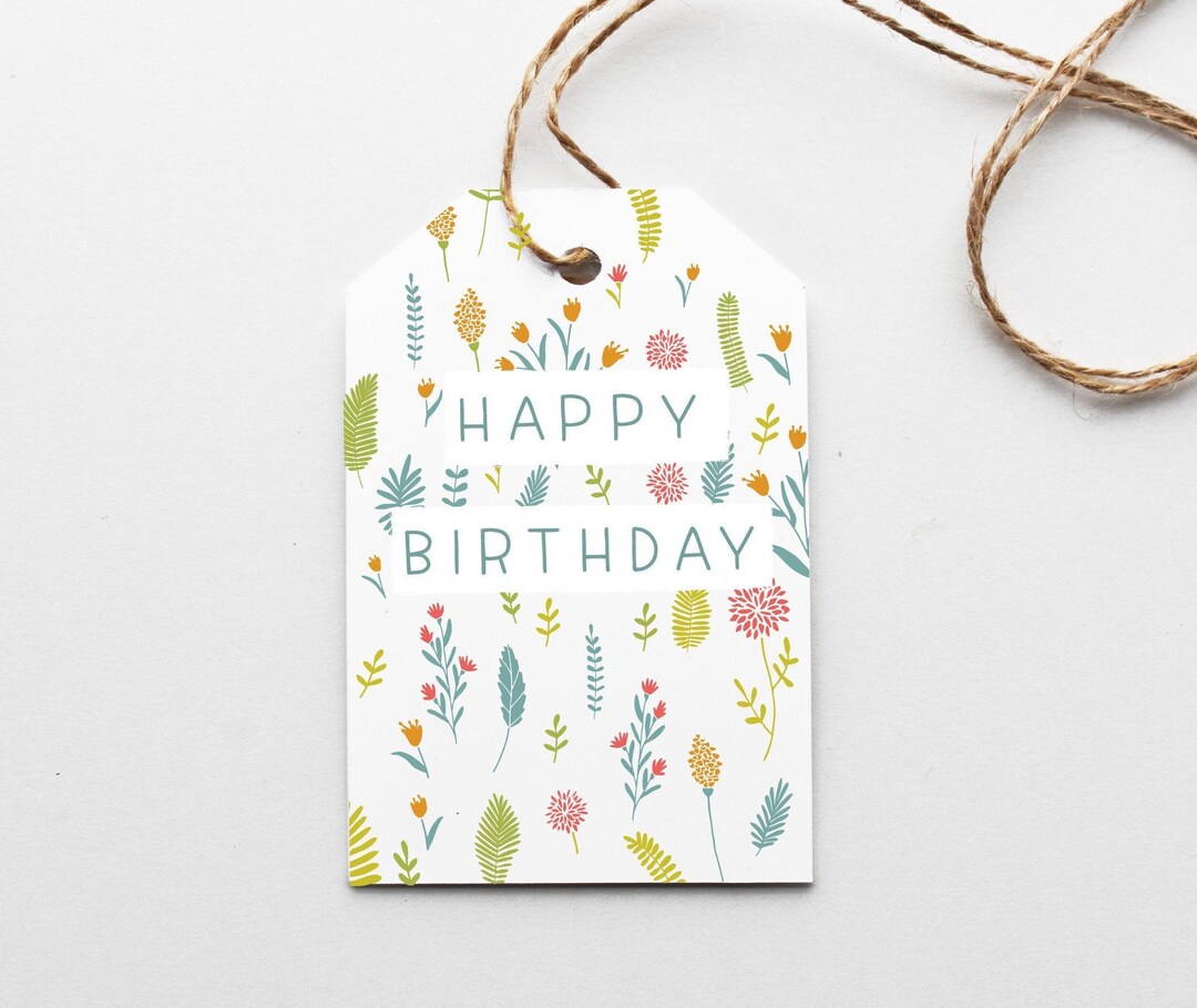 Birthday Gift Tags | Happy Birthday Card | Printable Birthday Tags ...