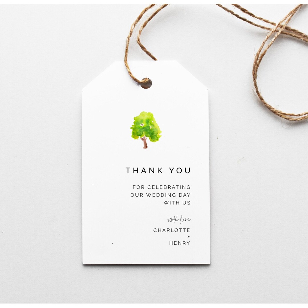 Thank You Tags Editable Template Party Favor Tags Wedding Favor Tag ...