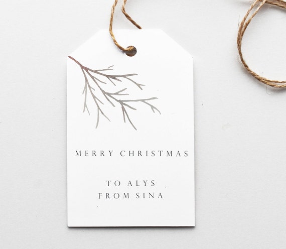 Printable Christmas gift tags, Holiday gift tag, Instant download ...