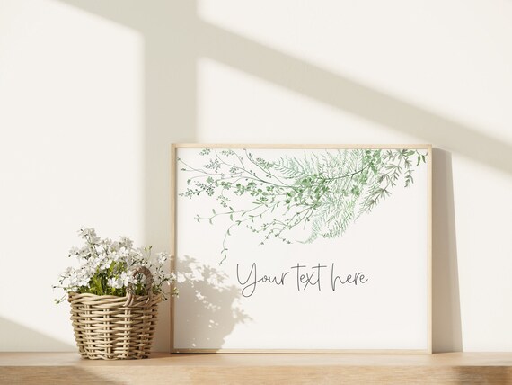 Green Bouquet Sign | Custom Sign | Wedding Welcome Sign | 10 x 8 in ...