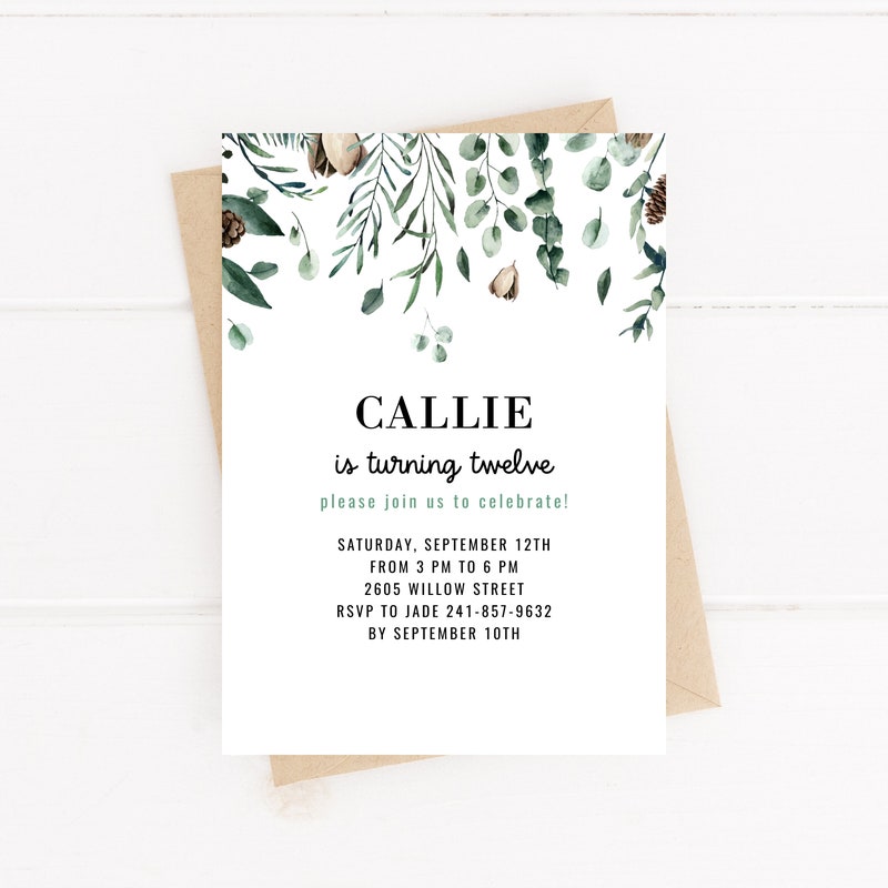Nature Invitation - Etsy