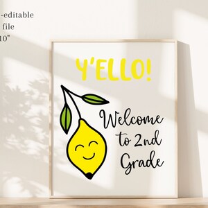 Classroom Sign | 2nd Grade | Back to School Sign | Instant Download ...